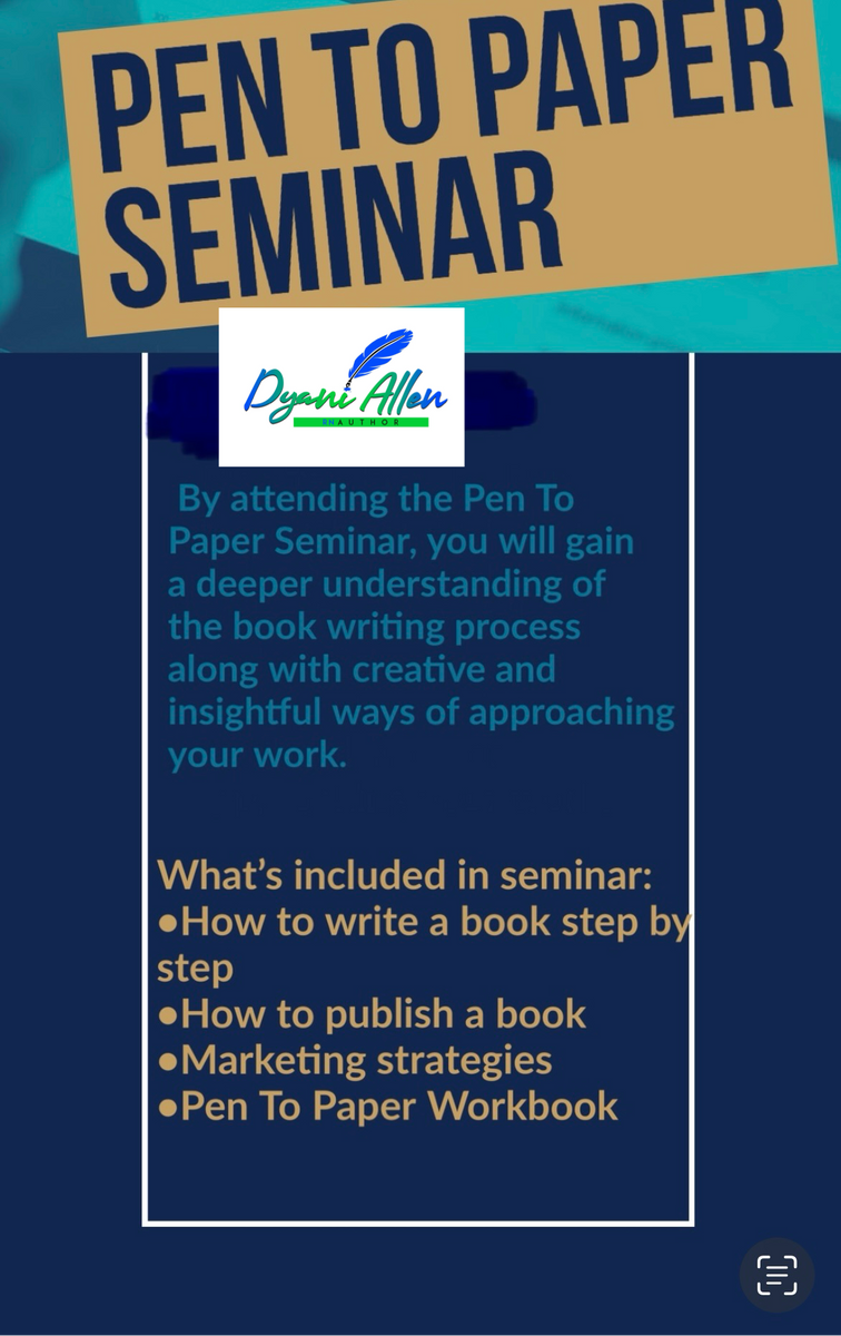 Pen To Paper Seminar – Dyani Allen